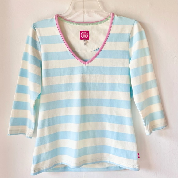 Joules | Tops | Joules Striped 34 Sleeve Tank | Poshmark